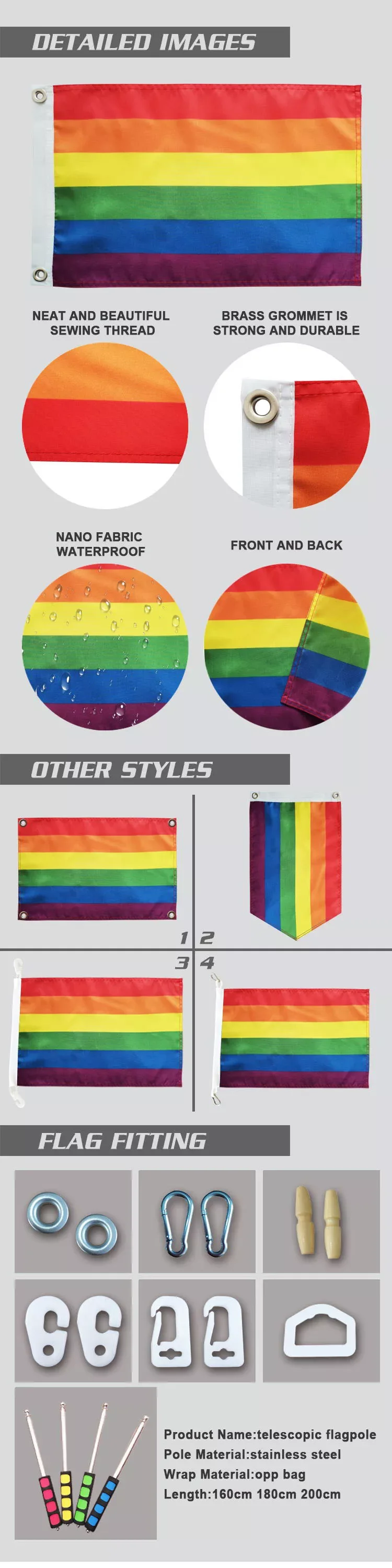 Bendera Promosi Cetak Digital Logo Spanduk 3x5kaki Pola Kustom Spanduk ...