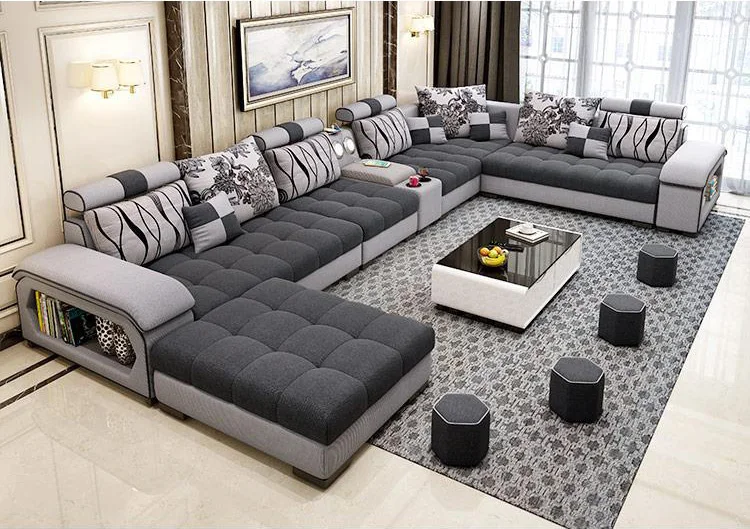 Cheap Multifunction Luxury Modern Italian Design Home Sectional Fabric ...