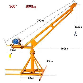 500kg Outdoor Construction Mini Lifting Small Electric Crane - Buy Outdoor Construction Small ...