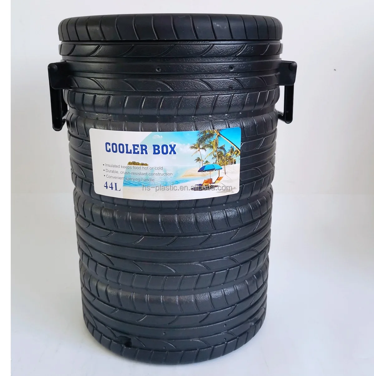 Plastic Tire Shaped Hard Cooler Box Tyre Ice Bucket Cool Barrel With ...