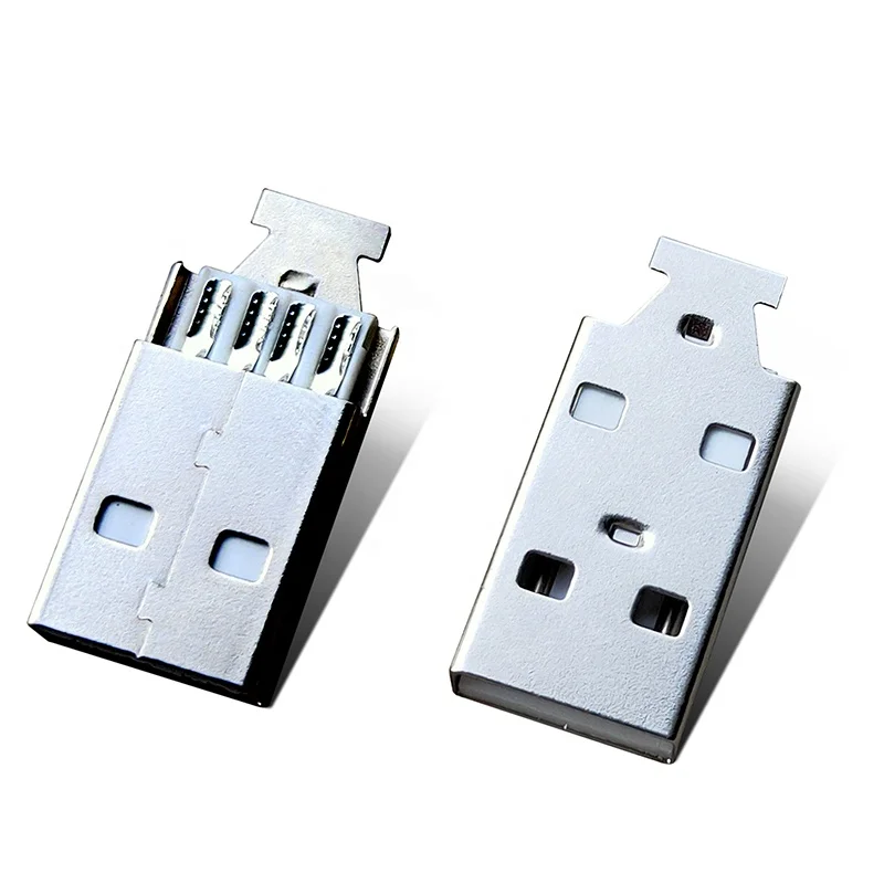Micro USB Female Solder Connector - USB Type A Black Polybag