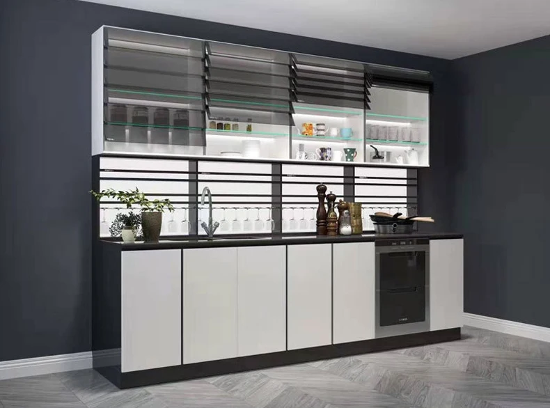 Shutter Wall Cabinet Glass Lift Mechanism Smart Electronic Louver ...