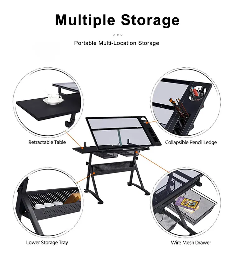 ZOIFUN Multifunctional Art Craft Artists Station - A1 Drafting Table ...