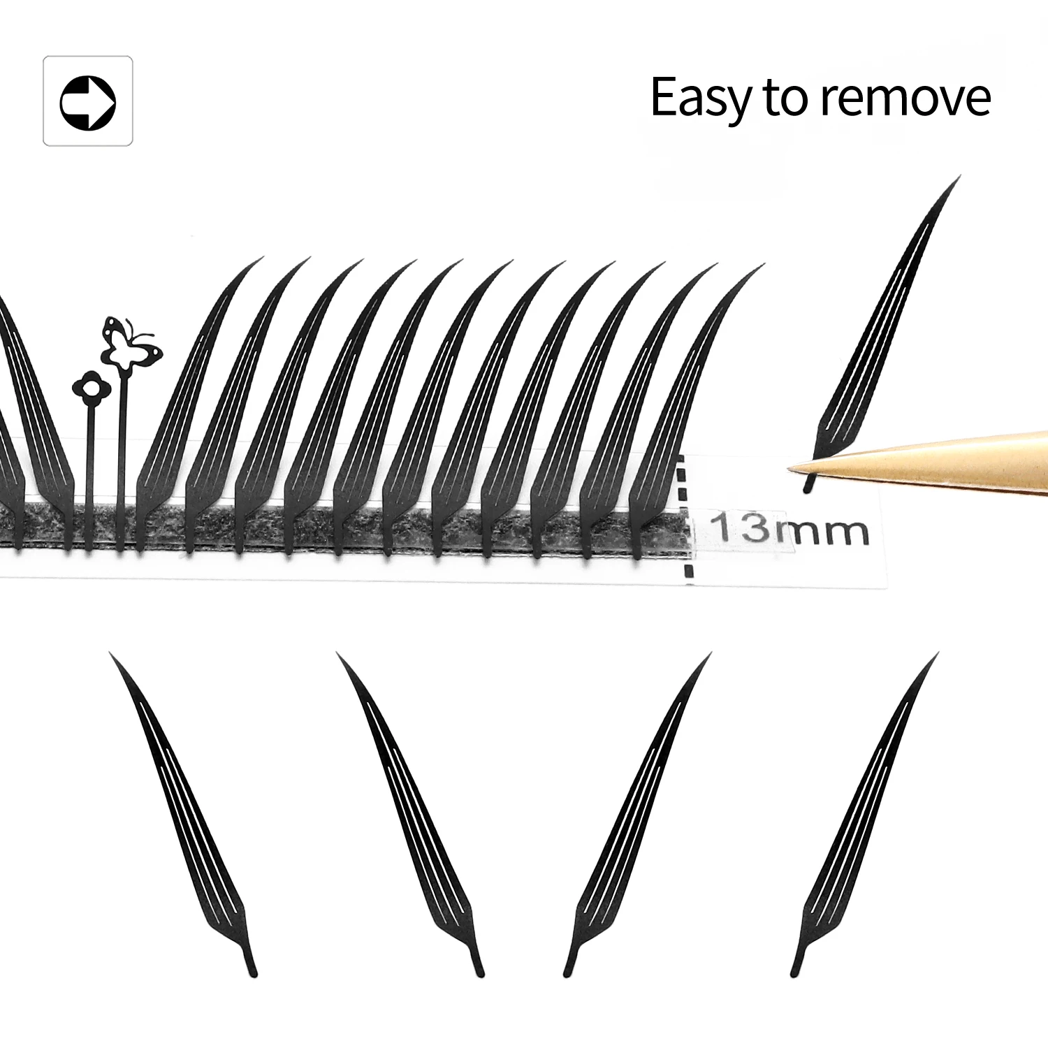 XIUSUZAKI 12 Rows Custom Private Label Spikes Lashes Beauty Salon ...