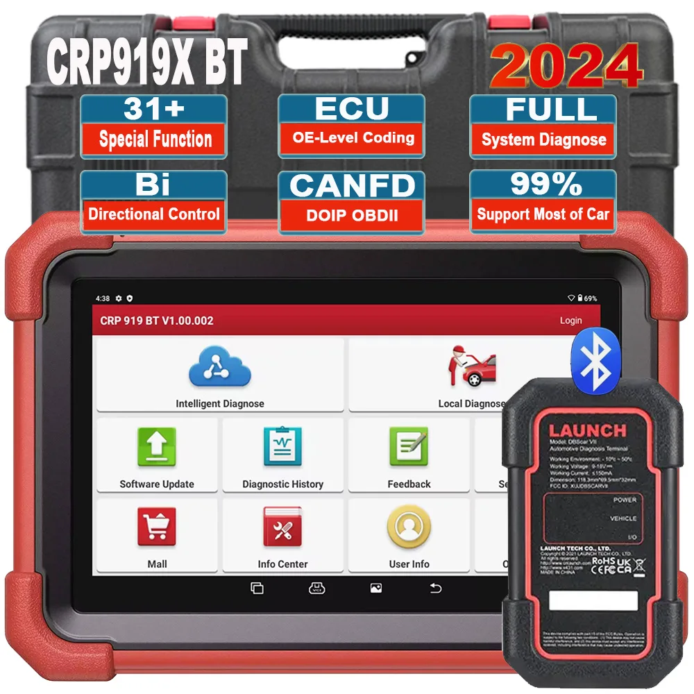 2024 Newest Launch OBD2 Bidirectional Engine Analyzer Scanner Car Diagnosis Tool Launch X431 ...