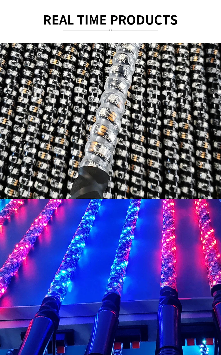 2ft 3ft 4ft 5ft 6ft Flexible Spiral RGB Offroad Flag 5150 Bluetooh UTV ...