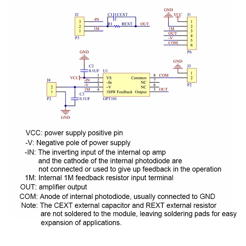 OPT101 Light Sensor - Analog Intensity Module with Photodiode