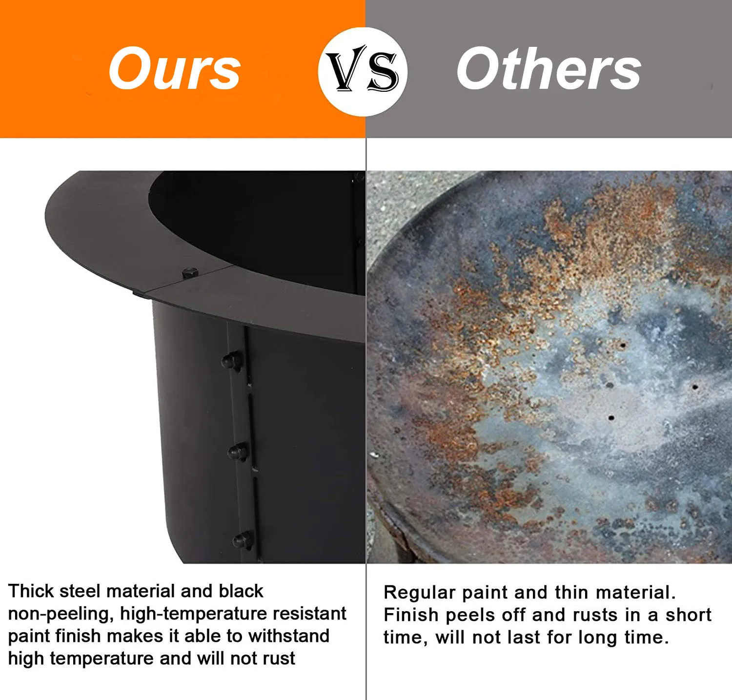 Portable Fireplace Out Door Eco-friendly 52 In Fire Pit Cap Outdoor ...