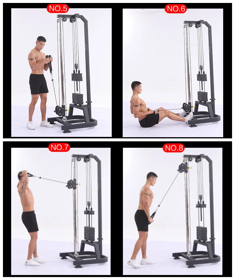 Comprehensive Pull Down Gym Machine Fitness Cable Cross Gym Station ...