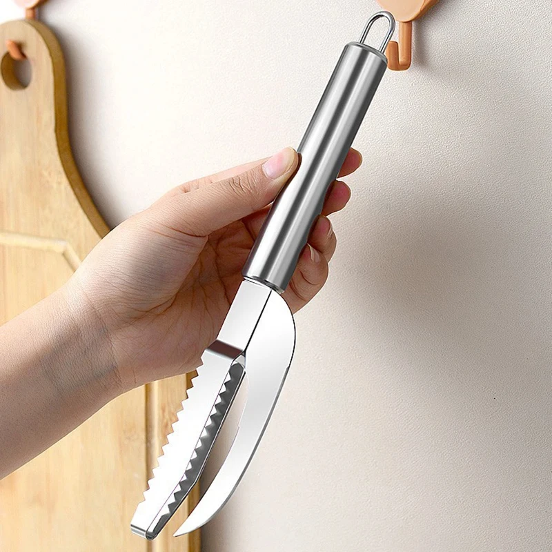 Stainless Steel Fish Scale Knife Sawtooth Scraper Boning Filleting Cut ...