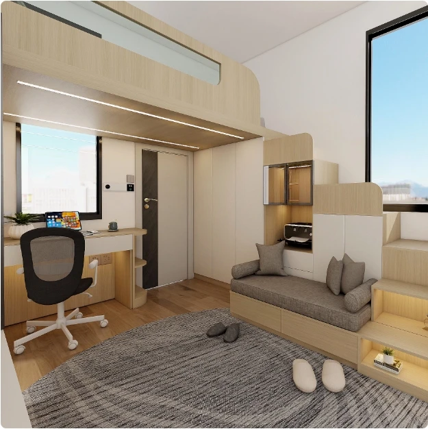 Space-saving Loft Bed for Adults - Modern Design & Comfort