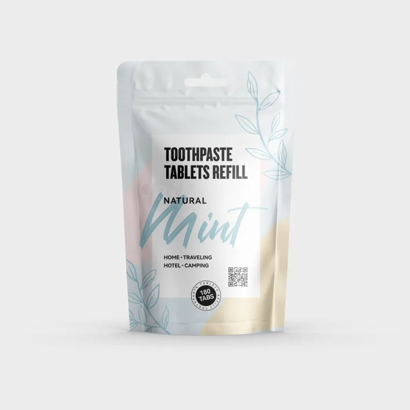 Refill 1 Month Supply Toothpaste Tablets With Fluoride Vegan Zero Waste ...