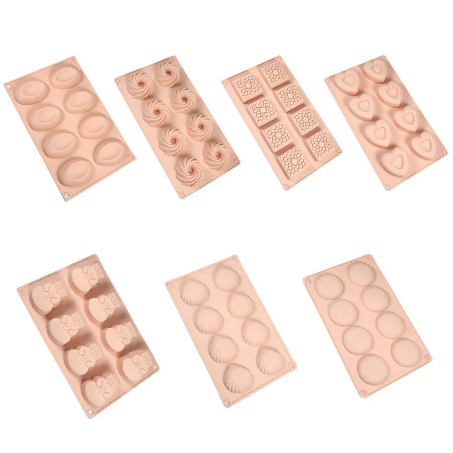 Baking Tools Food Grade 8 Cavity Christmas Gingerbread Snowman Silicone ...