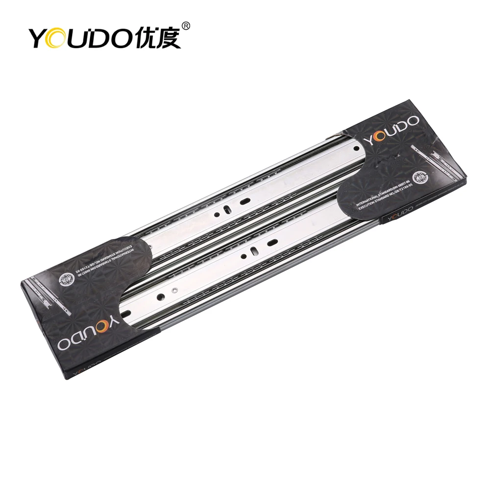 YOUDO 3-Fold Full Extension Drawer Runners 45mm Slides Telescopic ...