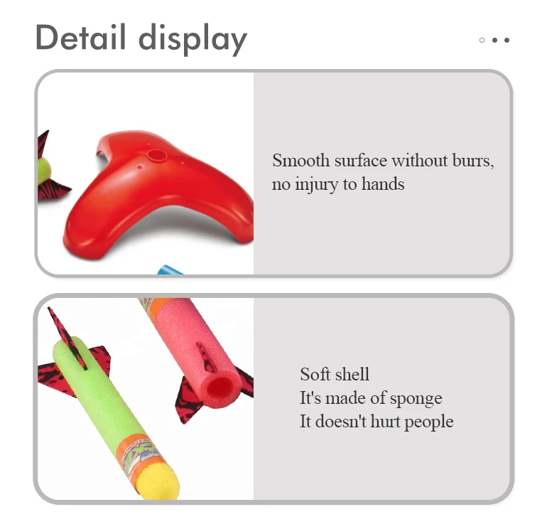Soft Foam Air Pump Rocket Launcher Toy - Fun for All Ages