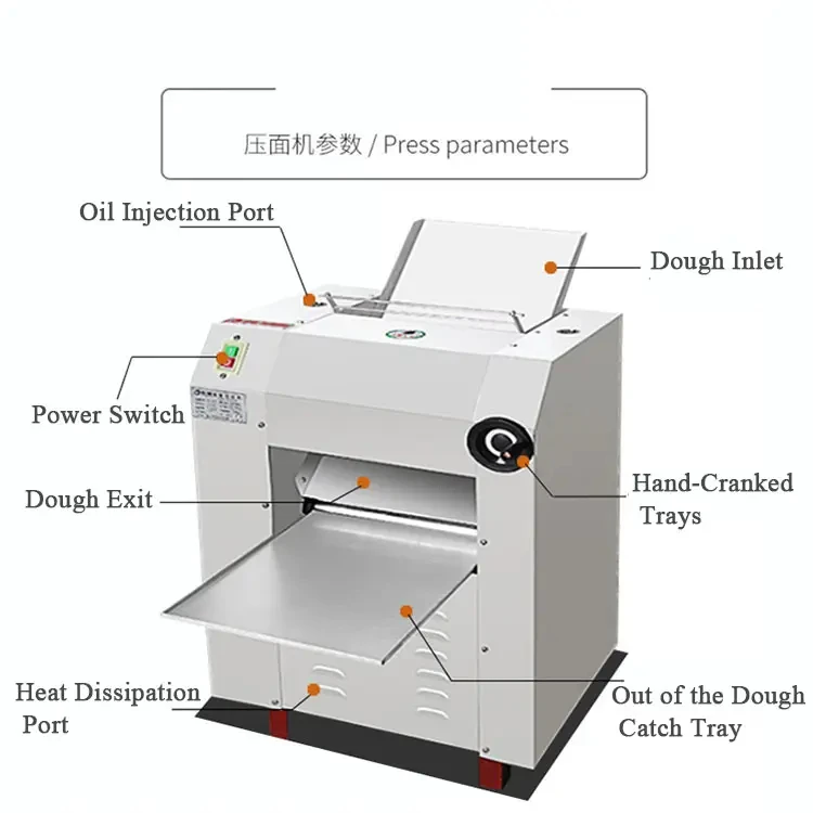 Small Automatic Chapati Pizza Croissant Flour Fondant Press Sheeter ...