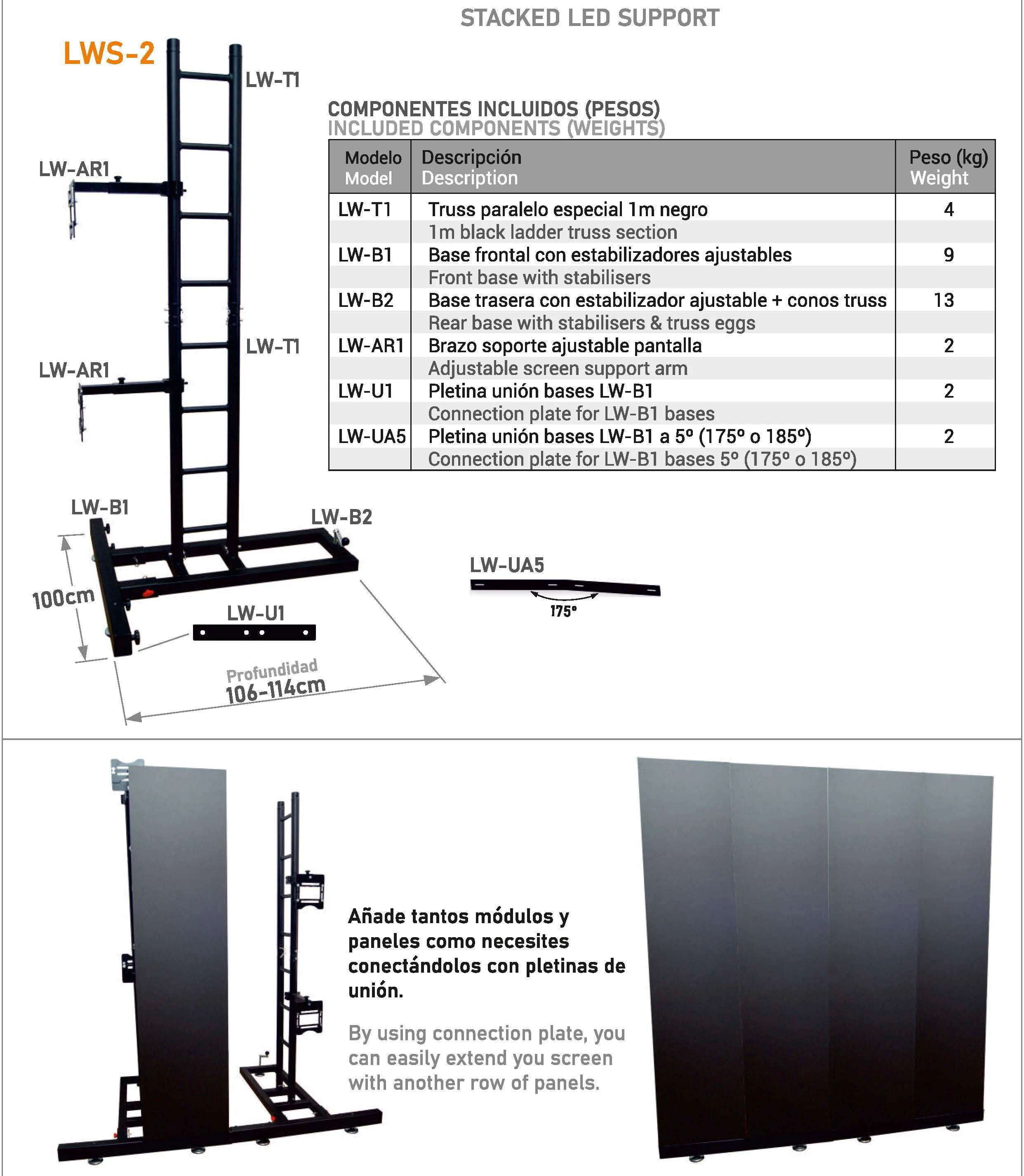 Modular Support for LED Screens - Secure and Versatile