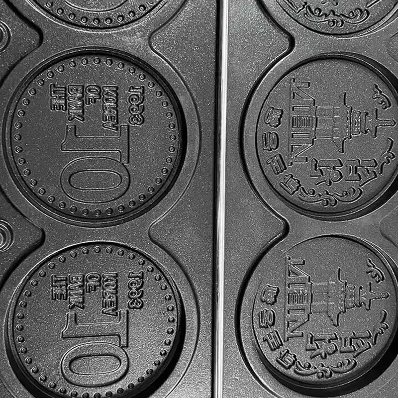 Commercial Electric Cheese Coin Waffle Maker Snack Machines Waffle ...