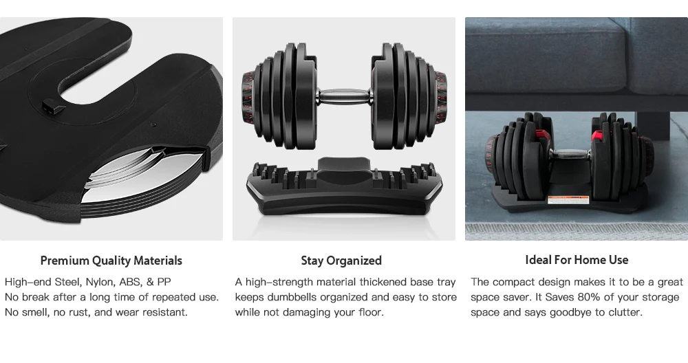 Gym Equipment Bodybuilding Dumbbell Set 5kg To 40kg Black Red Color ...