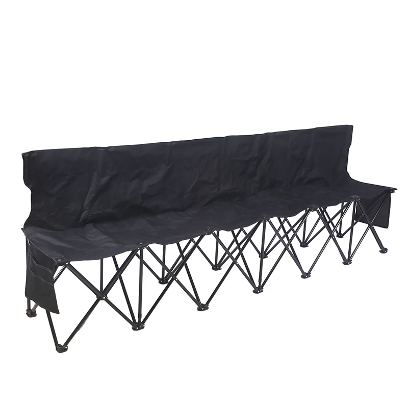 6 Seats Foldable Sideline Bench for Sports Team Portability