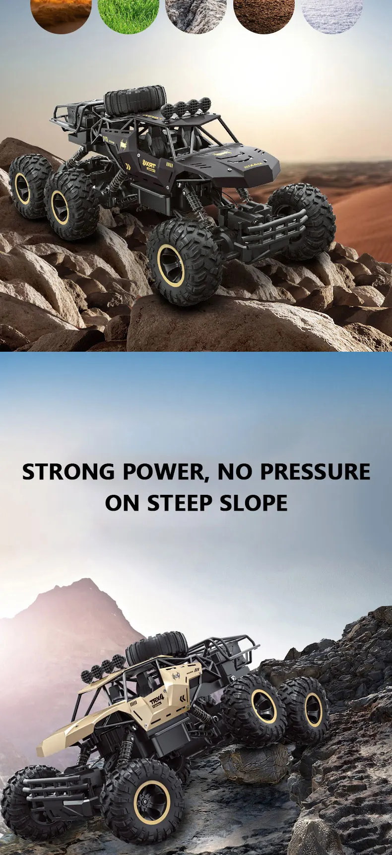 High-speed RC Car - 46cm Six Wheel off-Road Monster Truck