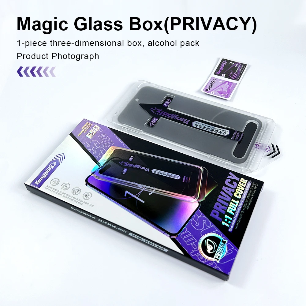 Magic Box 9h Tempered Glass For Iphone 13 14 15 Pro Max Easy Applicator ...