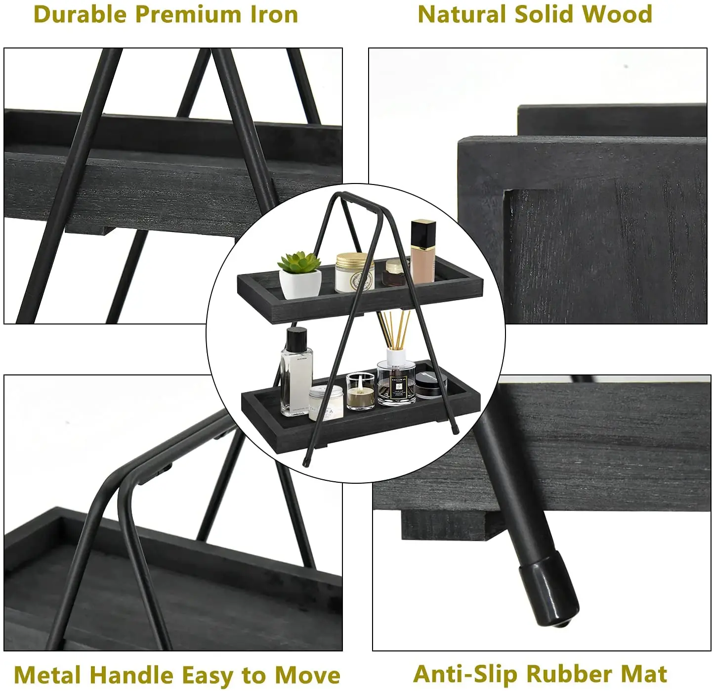 2 Tier Bathroom Counter Top Organizer Counter Standing Rack Cosmetic ...