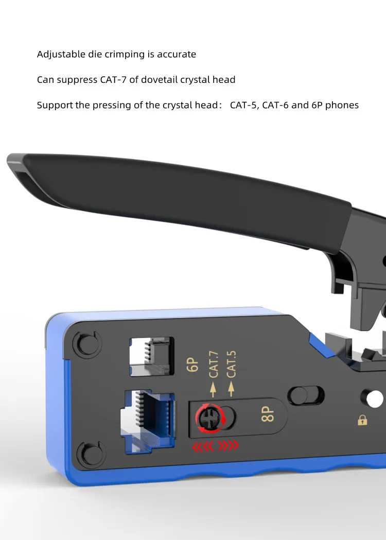 Competitive blue colour Multi function CAT5 CAT6 CAT7 Crystal head ...