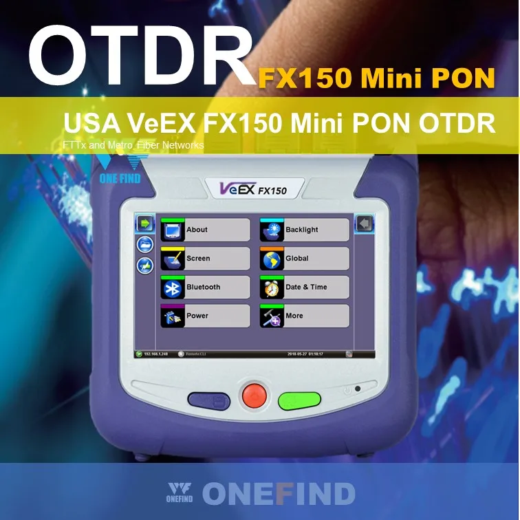 USA VeEX FX150 Mini OTDR 1310/1550nm for FTTx Networks - 5" TFT Touch ...