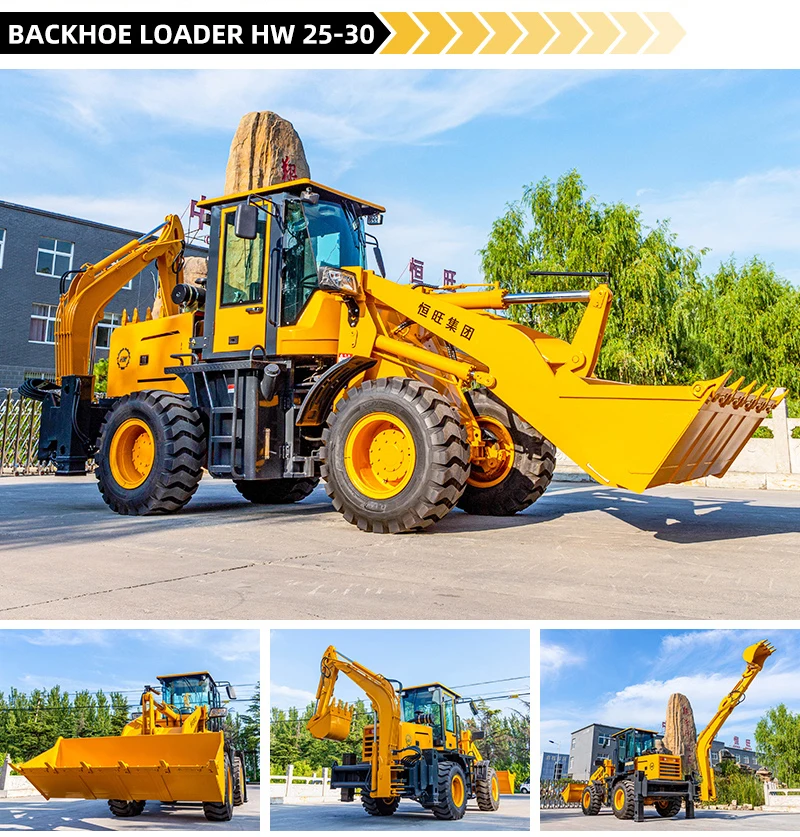 Professional Construction Machinery 6 Tons Heavy Diesel Backhoe Loader ...