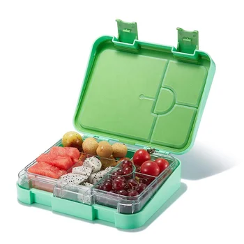 Green Kids Lunch Box Bento Box Bpa Free Upgraded Toddler School Multi ...