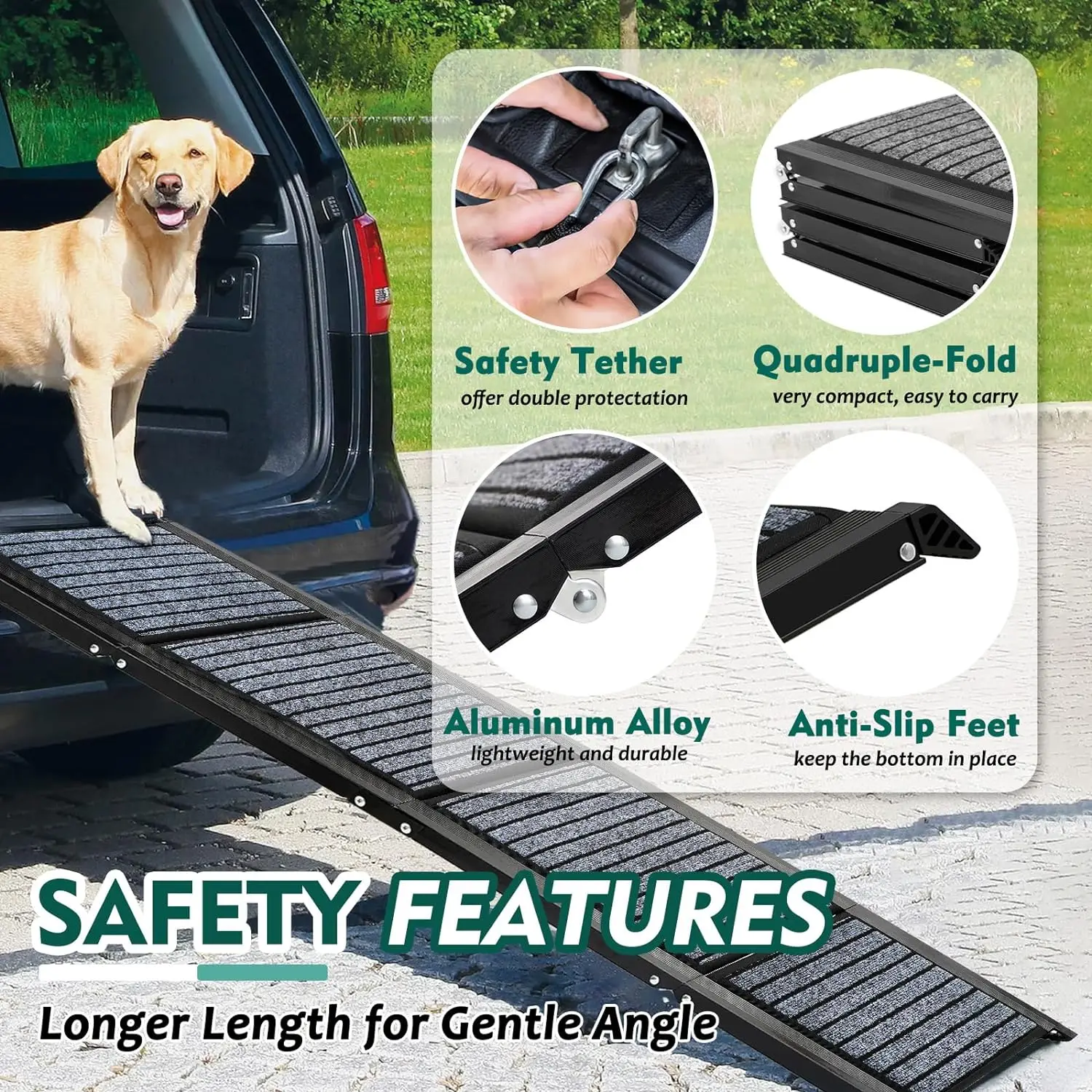 Alibaba.com: ZMaker Foldable Dog Ramp for Large Dogs, Lightweight & Non ...