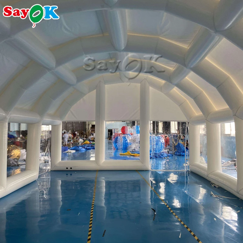 Portable Swimming Pool Led Transparent Bubble Tent Pvc Inflatable Pool ...