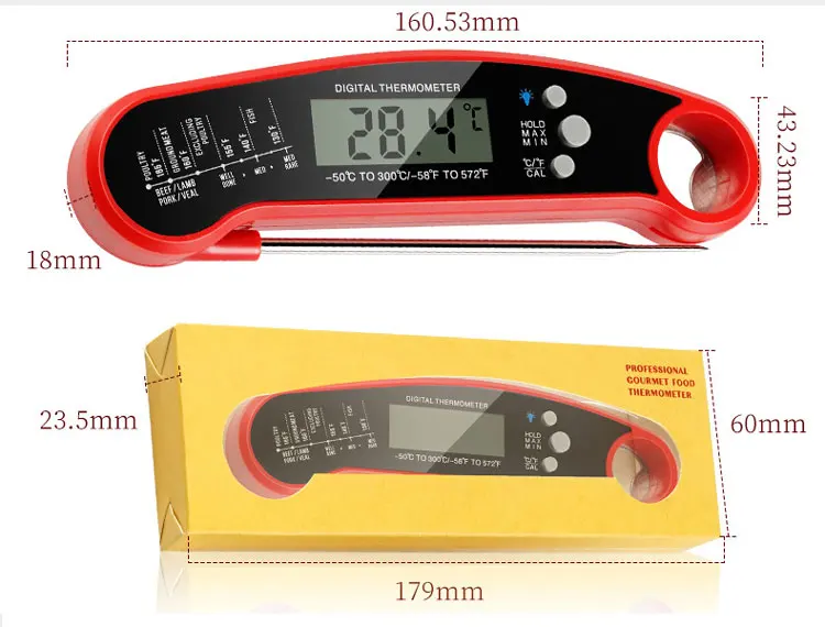Kitchen Food Steak BBQ Instant Read Digital Meat Thermometer