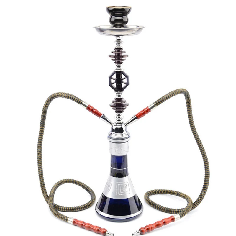 2022 New Design 2 Hoses Glass Base Smoking Hookah Chicha Pipes Shisha ...