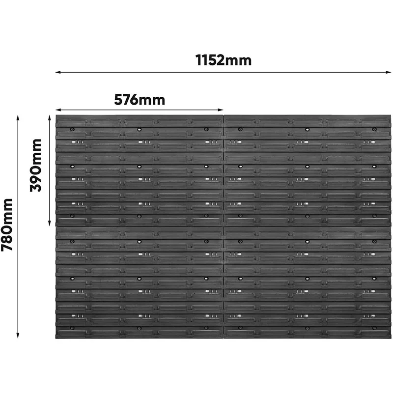 Workshop Shelving Storage System 1152 X 780mm Wall Shelf With 44pcs Red ...