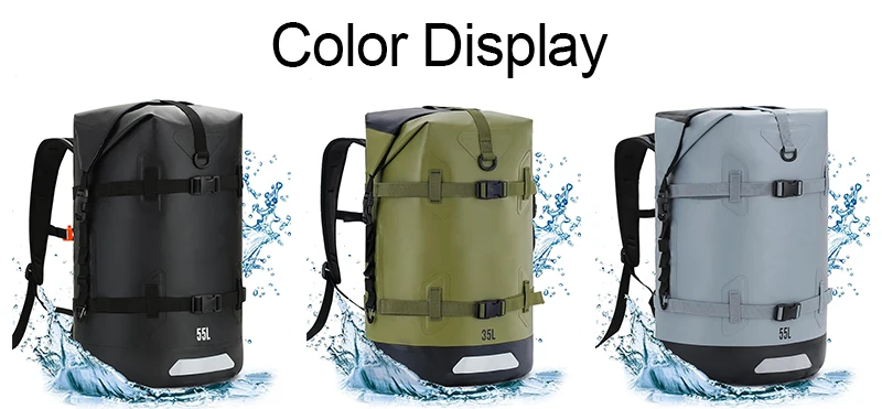 35L 55L 85L PVC Waterproof Backpack - Heavy Duty Roll Top