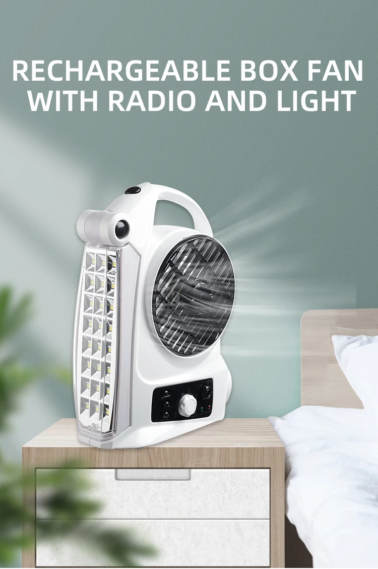 Hot Sales Outdoor Solar Rechargeable Radio Fan With Led Light - Buy ...