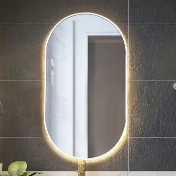Oval Shaped Illuminated Smart Intelligent Wall Mounted Mirror Led Wall ...