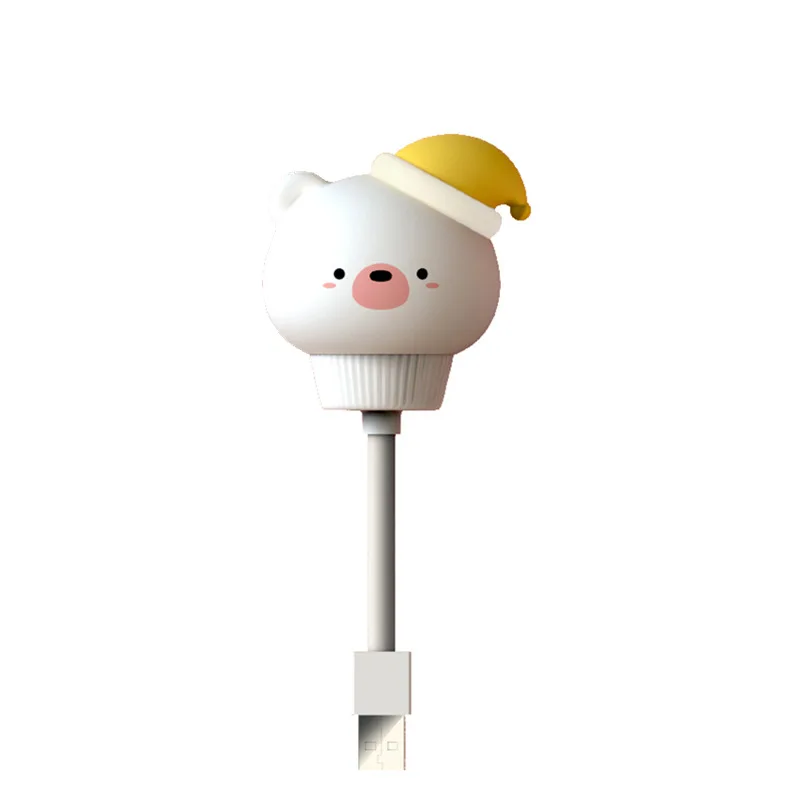 USB Plug-In Cute Cartoon Bear Rabbit Cat Night Light - LED Mini Night ...