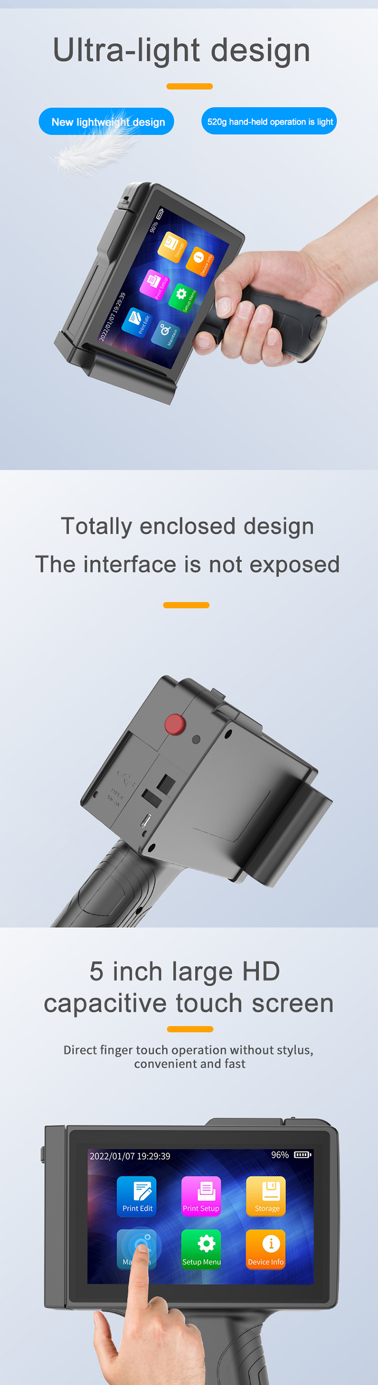 Thermal Portable Handheld Inkjet Printer Hand Jet Portable Printer For ...