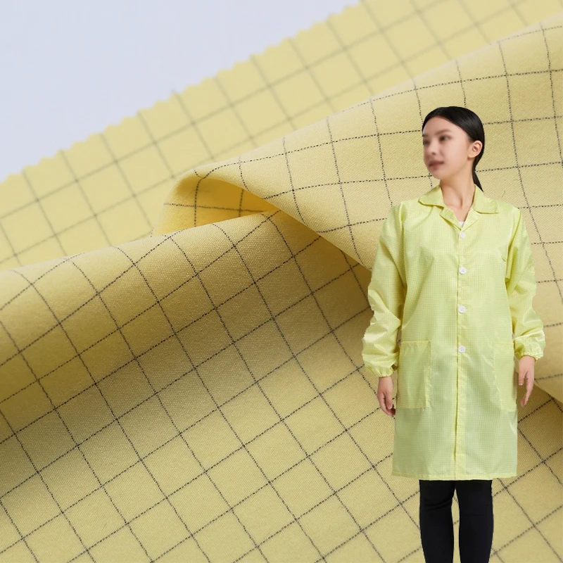 High Quality GI Supplier Antistatic Lab Coat ESD 5mm 7mm Grid 4 Way ...