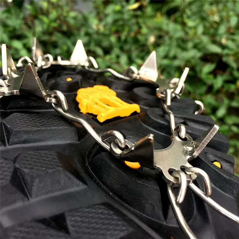 10 Teeth Stainless Steel Ice Gripper Spike for Shoes Anti Slip Hiking ...