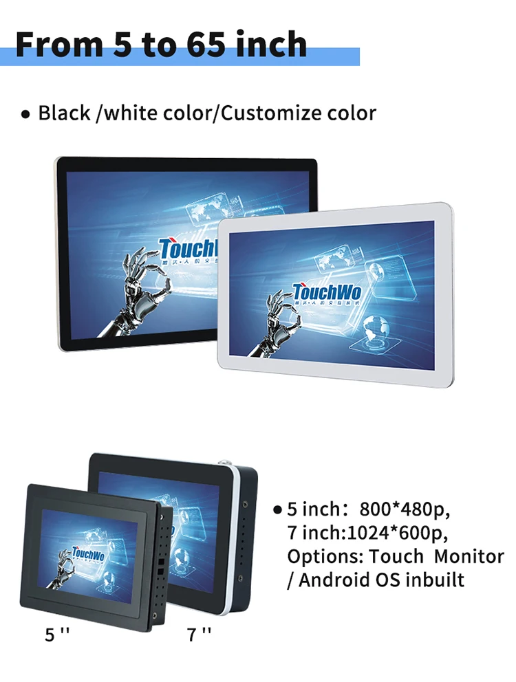 Touchwo Custom Touch Screen Monitors - Versatile & Durable