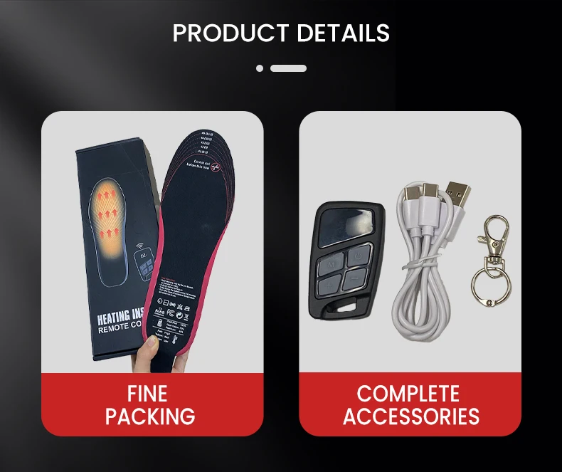 New Arrival Electric Battery Shoes Rechargeable Heated Insoles Washable ...