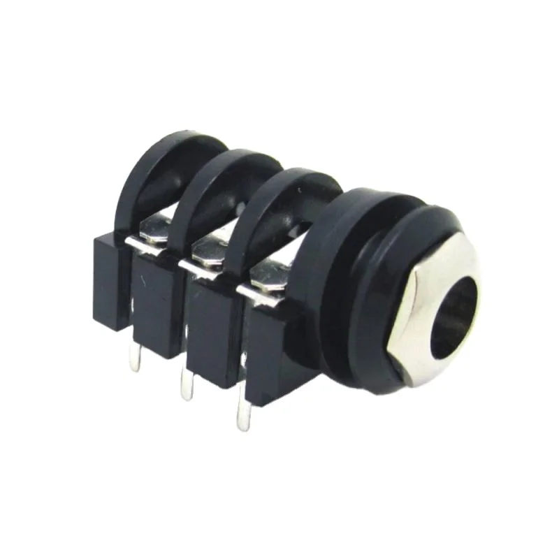 Pcb Panel Mount 1/4" 6.35mm Female Stereo 6 Pin Audio Jack - Buy 6 Pin ...