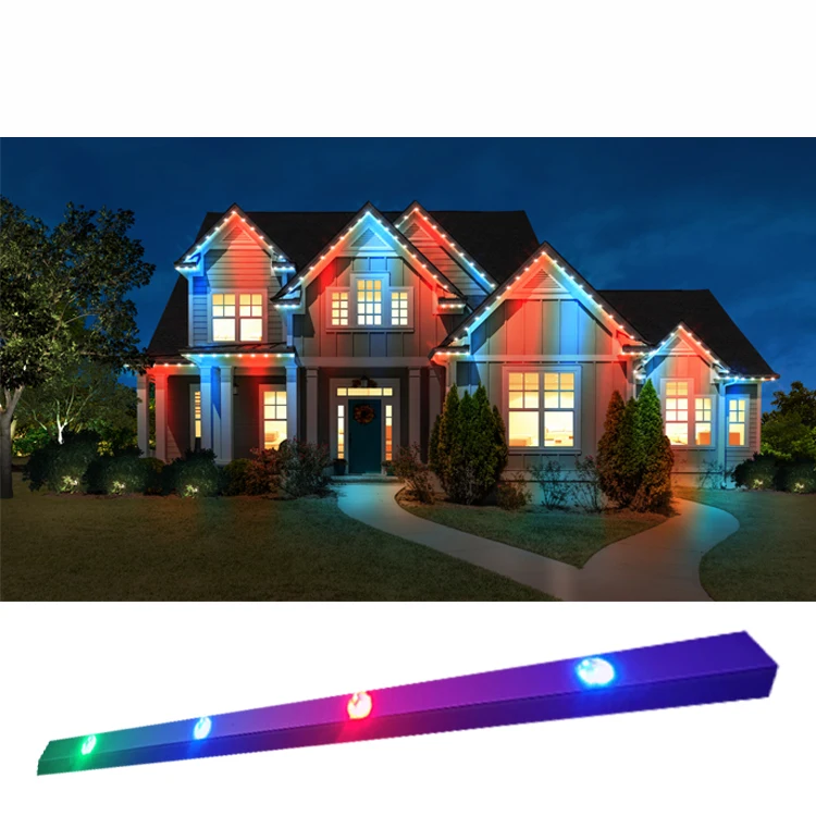 Aluminium track permanent holiday rgb DC48V ws2811 pixel led point ...