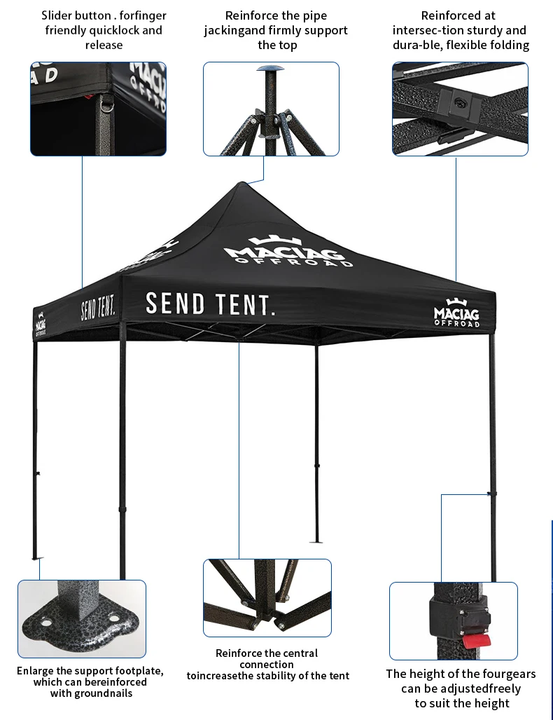 10x10f 40mm Hexagonal Portable Event Aluminium Steel Trade Show Tent ...