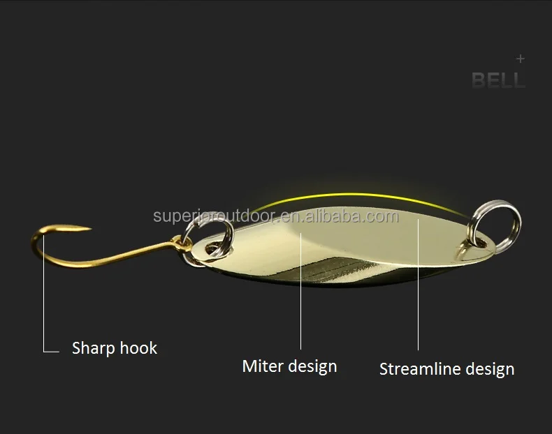 SUPERIORFISHING Spoon Fishing Lure Metal Spoon Baits Beveled Sequin ...