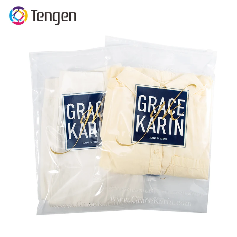 Customized Printed Garment Poly Bag Pvc Plastic Clothing Packaging ...
